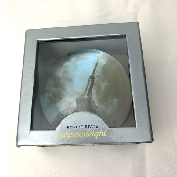 galison | Other | Vintage Empire State Building Solid Glass Paperweight ...